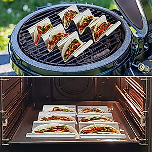 Standard Taco Holders Set of 4 and Grill Taco Rack Set of 4