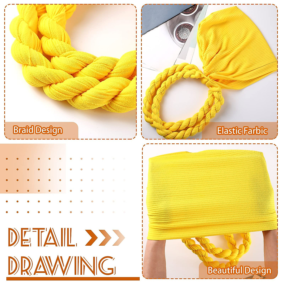 Hanaive 6 Pcs African Head Wraps for Black Women Braid African Turban Cap Twisted Headscarf Turbans Cover Wrap Hat(Bright Colors)