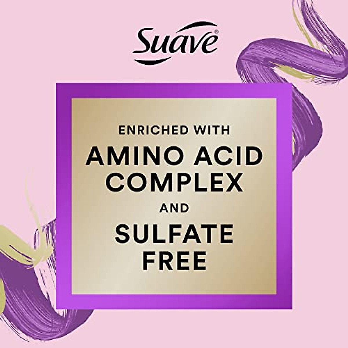 Suave Pink Hair Conditioner for Luscious Curls, 16.5 fl oz, With Amino Acid Complex, Moisturizes and Defines Curls, For Workable, Curly Hair