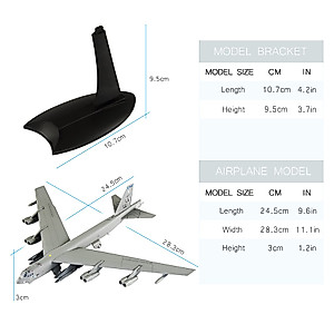Busyflies Fighter Jet Model 1:200 B-52 Long-Range Subsonic Jet-Powered Strategic Bomber Plane Model Diecast Military Airplane Model for Collection and Gift