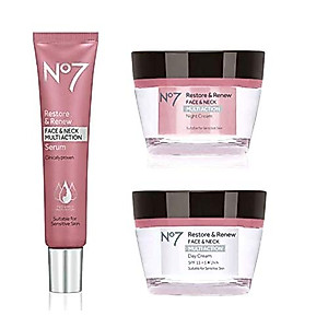 No7 Restore & Renew FACE & NECK MULTI ACTION Day/Night Creams/Serum