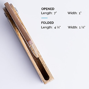 ZEUS Folding Mustache & Beard Sandalwood Comb, Handmade Saw-Cut Wooden Moustache & Beard Pocket Comb for Men (F31)