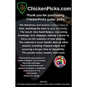 ChickenPicks guitar picks 2 x ChickenPicks Bermuda III 2.1 mm