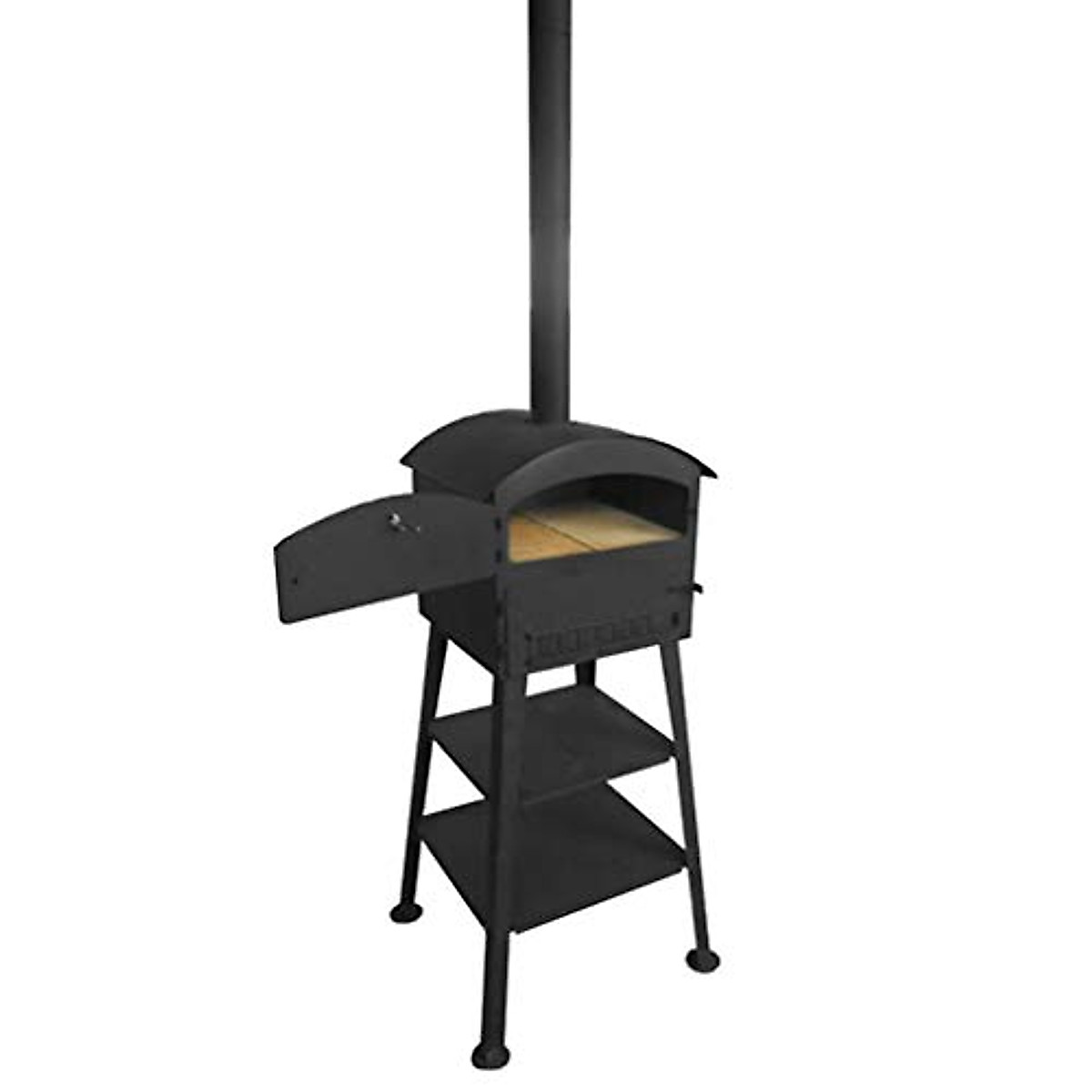 Tidyard Outdoor Pizza Oven Charcoal-Fired with 2 Fireclay Stones for Garden Chimney BBQ Smoker Bread