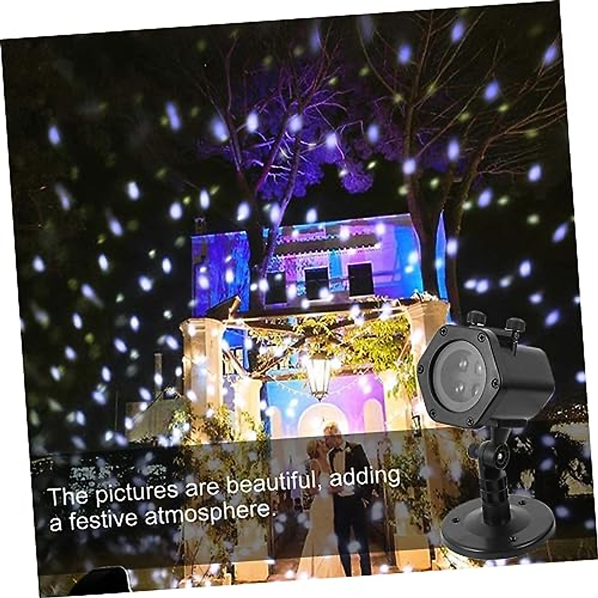 NOLITOY Christmas Window Projector Outdoor Christmas Projector Snowflake Projector Lights Projection Light Animation Projection Lamp Portable Christmas utenciles Plastic 1 Set