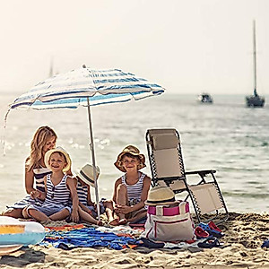 FDW Set of 2 Zero Gravity Chairs Lounge Patio Chairs Outdoor Yard Beach (Tan)