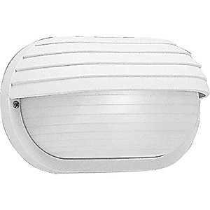 Progress Lighting P5706-30 Bulkheads Outdoor, 10-1/2-Inch Width x 5-7/8-Inch Height, White
