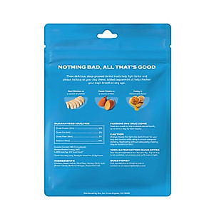 Jinx Dental Chews for Large Dogs, All Natural, Deep-grooved for Teeth Cleaning & Tartar Control, Pepeprmint Oil for Fresh Breath, 8.8oz, 5 Pack