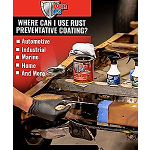 POR-15 Six Pack Rust Preventive Coating, Stop Rust and Corrosion Permanently, Anti-rust Protective Barrier, 4 Fluid Ounces, Gloss Black, Pack of 6