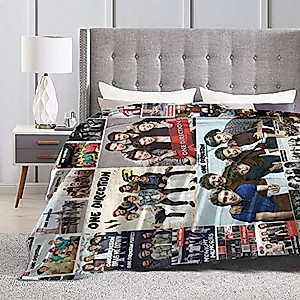 Flannel Blanket Throw Blanket Ultra Soft Lightweight Throws for Couch, Bed, Plush Fuzzy Flannel Microfiber Warm Thermal Blanket All Seasons 50"x40"