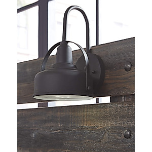 Signature Design by Ashley Drystan Rustic Panel Headboard ONLY with USB Charging Stations, Queen, Brown