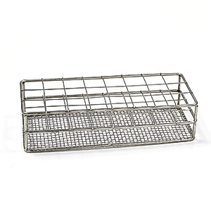 ULAB Stainless Steel Test Tube Rack, Wire Constructed, 24 Places, Suitable for Tubes of Dia.≤25mm, UTR1010