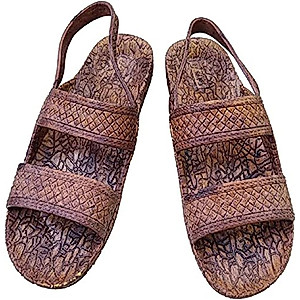 New Adventure Orthopedic J-Slips Hawaiian Jesus Sandals with arch, deep footbed, and backstraps Coconut W7