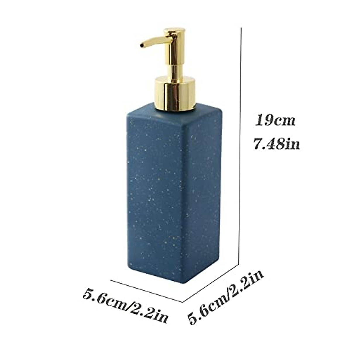 Soap Dispenser Lotion Bottle Press Shampoo Bath Gel Separate Bottle Ceramic Soap Dispenser for Hotel Household Kitchen Liquid Dispencer Container Bathroom Soap Dispenser(Color:C)