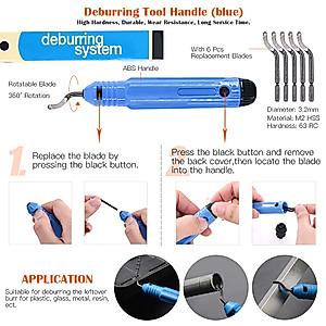 Rustark 42 Piece 3D Print Tool Kit Includes Debur Tool, Cleaning and Removal Tool with Storage Bag, 3D Printer Tool Set for Cleaning, Finishing and Printing 3D Prints