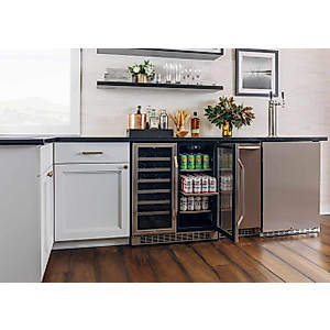 EdgeStar CWB2886FD 30-Inch Built-In Wine and Beverage Cooler with French Doors