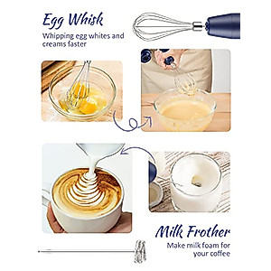 YISSVIC Hand Blender 1200W 5 In 1 Immersion Blender 12 Speed Stick Blender with 500ml Food Grinder 700ml Container Chopper Whisk Puree Infant Food, Smoothies, Sauces Soups