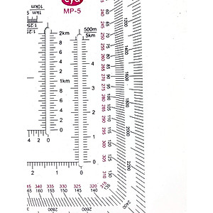 Gotical New and Improved Version Military Style MGRS/UTM Coordinate Grid Reader, and Protractor,Coordinate Scale Map Reading and Land Navigation Topographical Map Scale (Pack of 1)