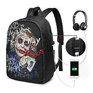 VNCXCNCN Joker Laptop Backpack Sports Backpack Band Elements Travel Backpack Classic Backpack With USB port