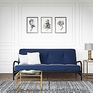 DHP Vermont Metal Futon Frame, Classic Design, Full Sized - Black