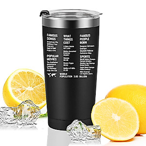 1964 60th Birthday Gift for Women and Men - 60th Gifts for Parents - 60th Class Reunion - Mom Dad Wife Husband Grandpa Grandma Present - 20oz Tumbler Cup Black