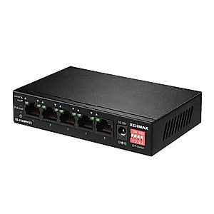 Edimax 5 Port Fast Ethernet Switch with 4 PoE+ Ports, ES-5104PH (with 4 PoE+ Ports)