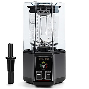 CRANDDI Commercial Blender, Retro Blender with 80oz Pitcher, Large Capacity & Small Volume, 1500w Professioanl Blender, Blenders for Kitchen, Self Cleaning Blender with Pulse Function, K85