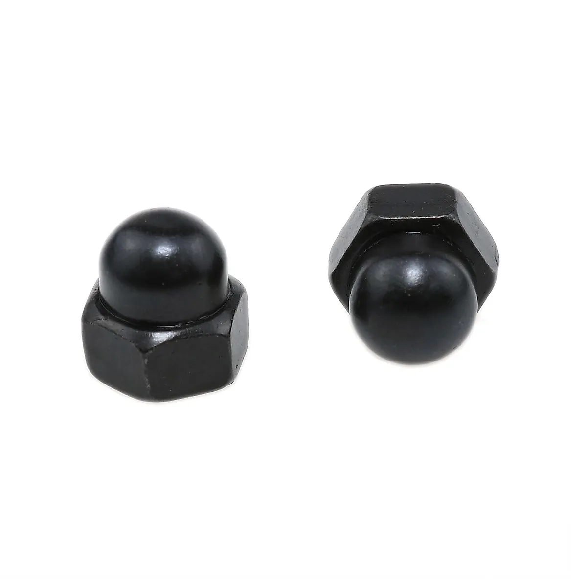 Meuey Lyot Black Stainless Steel Female Hexagon Socket Nuts Decorative Nuts Nut Covers M6 Acorn Nuts-30PCS