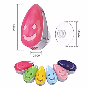 SYNCHAIN Toothbrush Holder Cover, 6pcs Toothbrush Head Cover Case Cap Suction Cup Portable Toothbrush Protector 6 Colors for Family, Kids, Travel