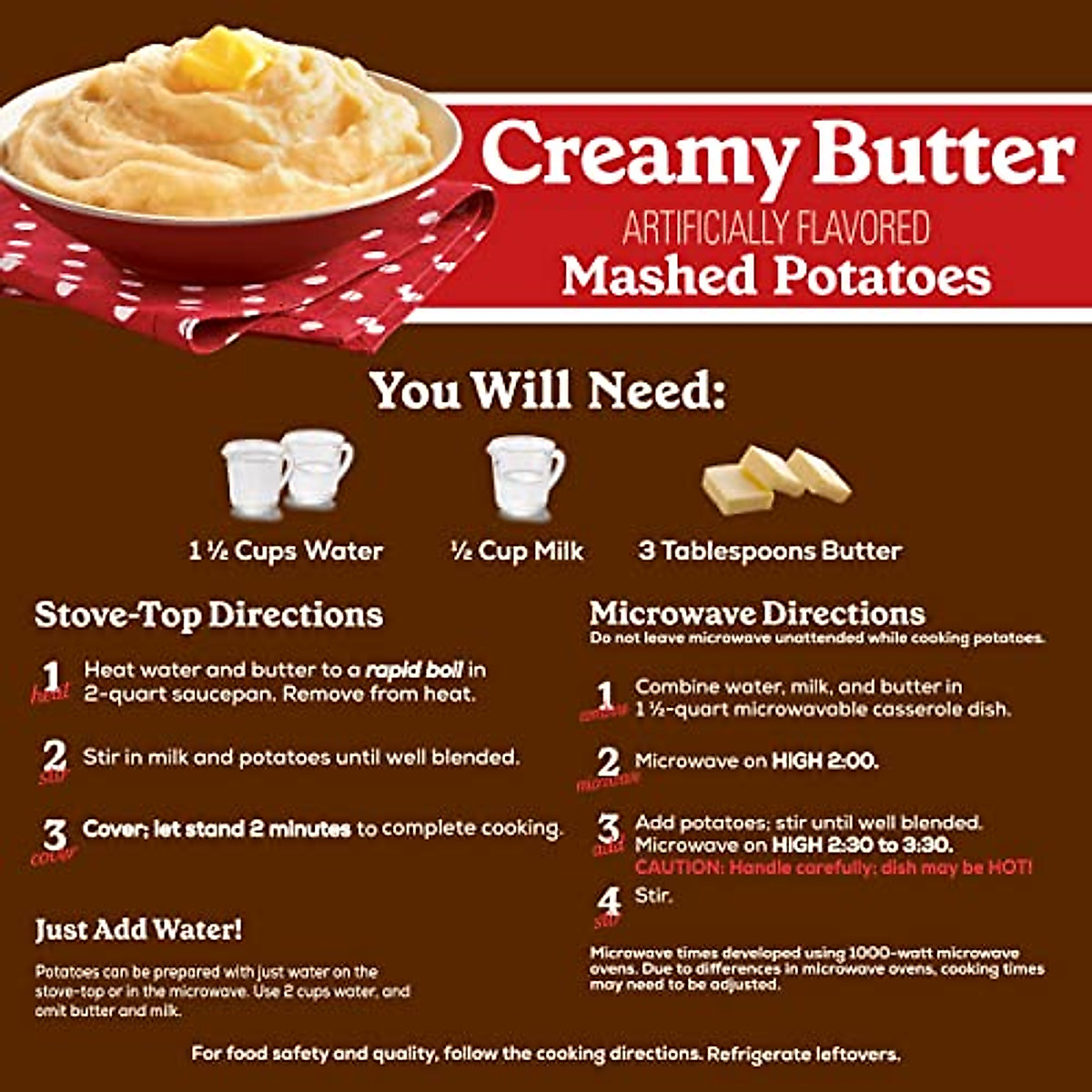 Betty Crocker Creamy Butter Mashed Potatoes, 4 oz. (Pack of 8)