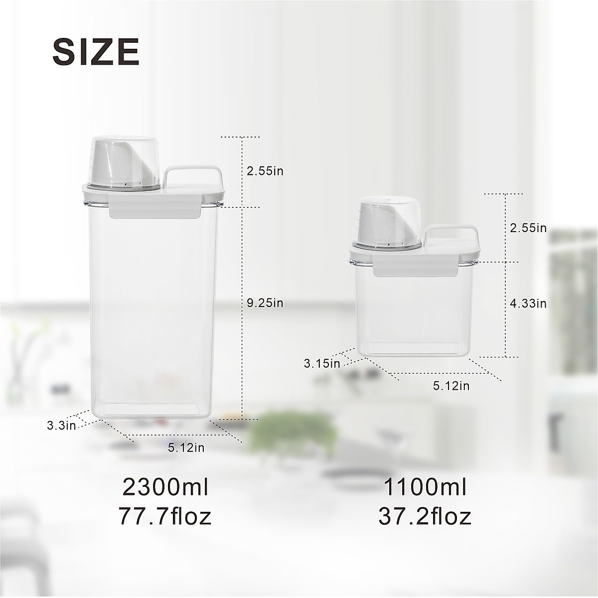 XhOSLAnd Cereal Containers Storage Cereal Dispenser For Pantry Organization BPA Free Food Containers With Lid, Meal Rrep Containers Reusable (ZL-4pcs), XH20240322