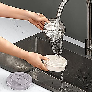 Runkrin Insulated Food Jar 64oz for Hot Food 6 Hours, 3 Tiers Leak-Proof Stackable Thermal Lunch Box Containers, Stainless Steel Vacuum Soup Storage for Men Women