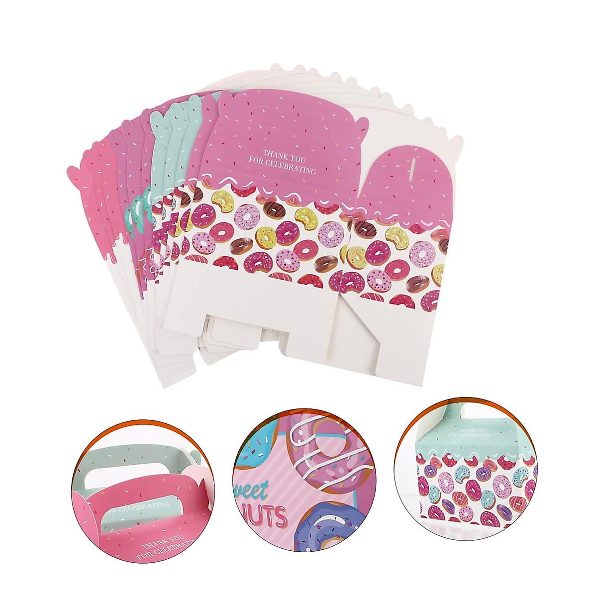 ULTECHNOVO Cupcakes Boxes 24 Pcs Portable Box Favor Single Cupcake Carriers Cupcake Containers Birthday Cake Container European Standard 210g Cardboard Candy Empty Box Cupcake Boxes