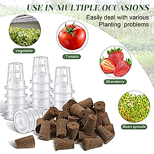 Jutom 60 Pieces Hydroponic Seeds Grow Sponges Pods Kit Root Plant Basket Seed Growing Kit Replacement Pod Cups Pot for Garden Indoor Herb Hydroponic Growing System