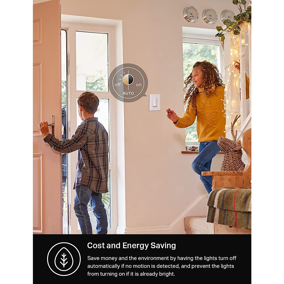 Kasa Smart WiFi Motion Sensor Switch, Single Pole, Needs Neutral Wire, 2.4GHz Wi-Fi Light Switch, Compatible with Alexa & Google Home, UL Certified, No Hub Required(KS200M),White,1-Pack