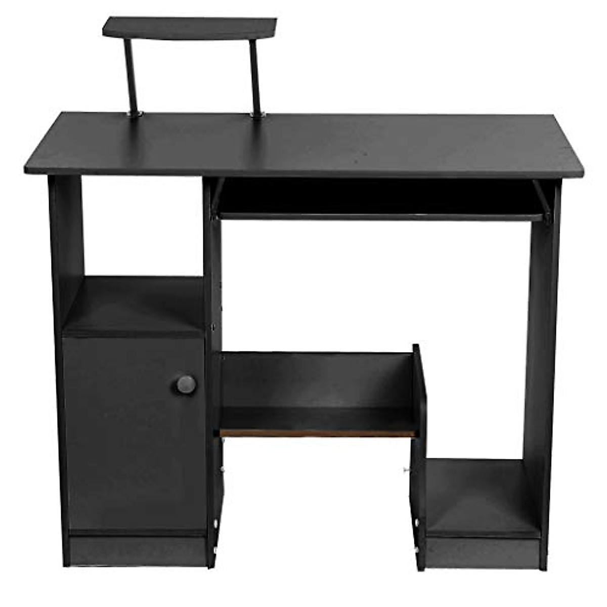 Home Desktop Computer Desk with Storage Shelves Schreibtisch mit Schrank,Work Desk with Drawers,Home Office Computer Writing Desk (Black)