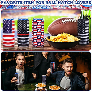 Sacubee 18 Pcs USA Flag Can Coolers 12 oz 4th of July Beer Can Cooler Sleeves Bulk Patriotic Can Coolers Insulator Neoprene Can Covers for Independence Day Memorial Day Party Supplies