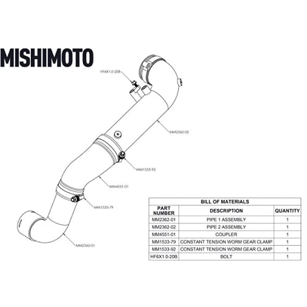 Mishimoto MMICP-SUP-20RD Performance Charge Pipe, Compatible With Toyota GR Supra 3.0L 2020+, Wrinkle Red