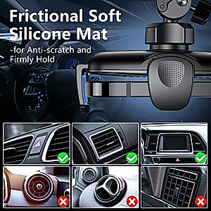 SPIDERCASE [2 Pack] Phone Mount for Car [Universal Air Vent] Car Phone Holder, Military-Grade Shockproof [Up to 7” Phones] [Thick Case Friendly] [Easy Operate] Cellphone Clamp Cradle for All iPhone