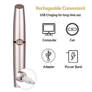 Rechargeable Eyebrow Trimmer Painless Precision Eyebrow Hair Remover Portable Electric Eyebrow Razor Tool for Women