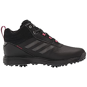 adidas Women's S2G Spikeless Mid-Cut Golf Shoes, Core Black/Dark Silver/Wild Pink, 7.5