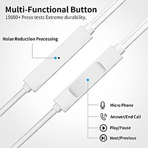 Wired Earbuds with Microphone 4 Pack, Wired Earphones with Stereo Noise Blocking, in-Ear Headphones High Sound Quality, Compatible with iPhone and Android Devices, iPod, MP3, Fits All 3.5mm Jack