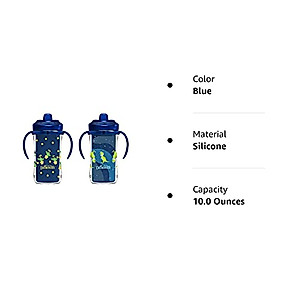 Dr. Brown’s Milestones Hard Spout Insulated Sippy Cup with Handles, Blue, 10 oz, 2 Pack, 12m+