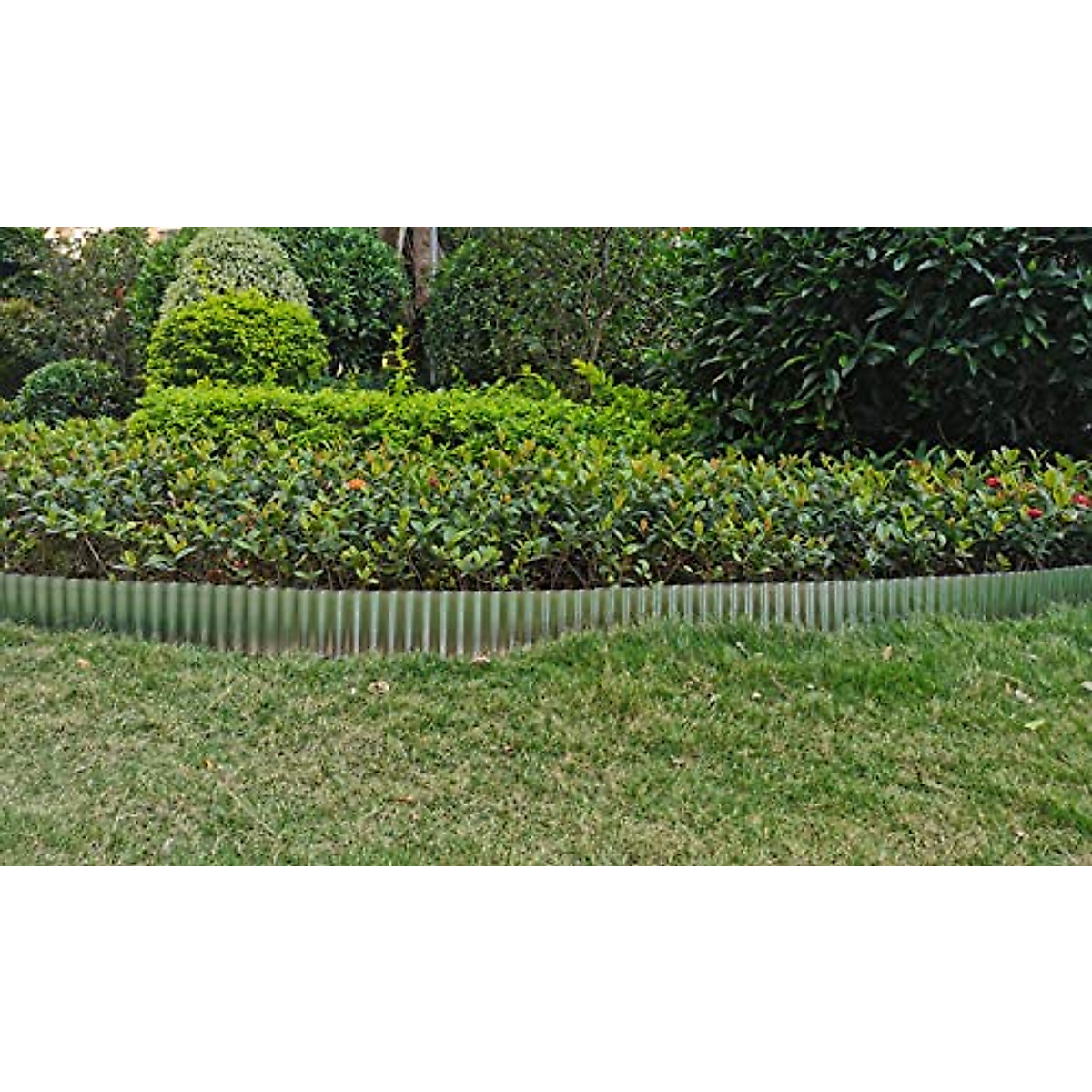 Landscape Edging Borders,Corrugated Metal Garden Lawn Edging for Vegetable,Flower Beds, Patios and Courtyard Fence