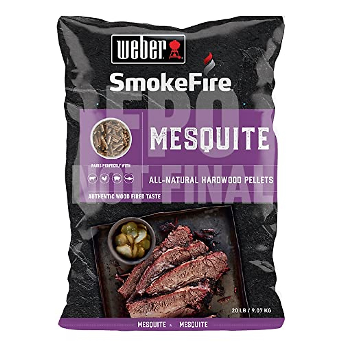 Weber SmokeFire Mesquite Hardwood Pellets 20 lb. - Case of: 1; — 🛍️ The Retail Market