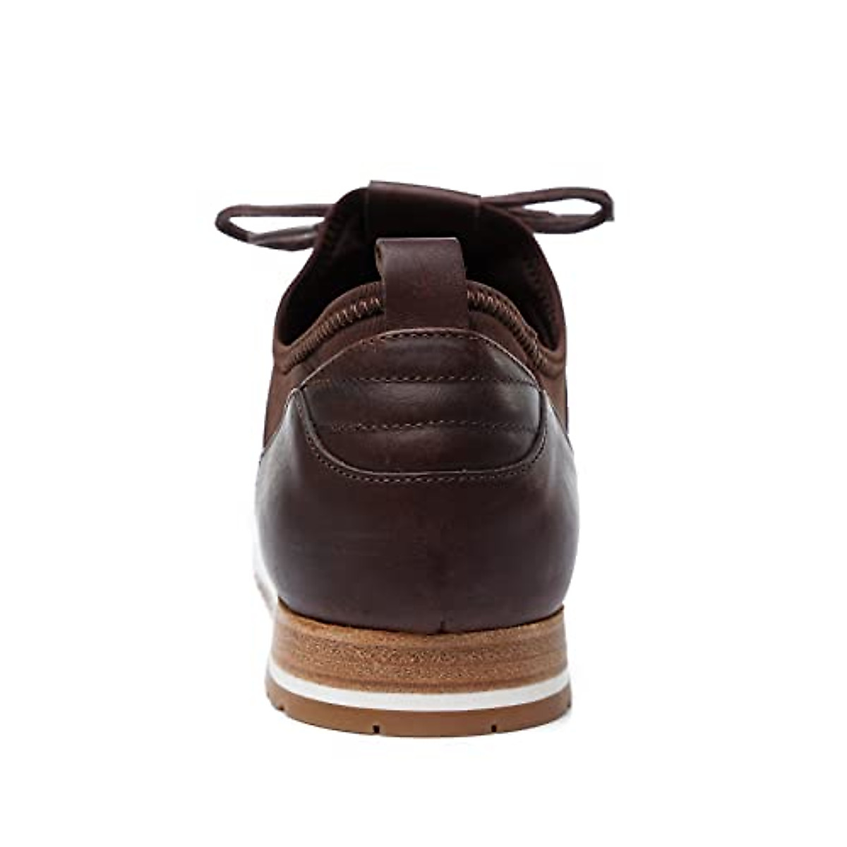 VELEZ Archaeology Tan Leather Backpack for Men + Brown Neoprene Shoes for Men 10.5