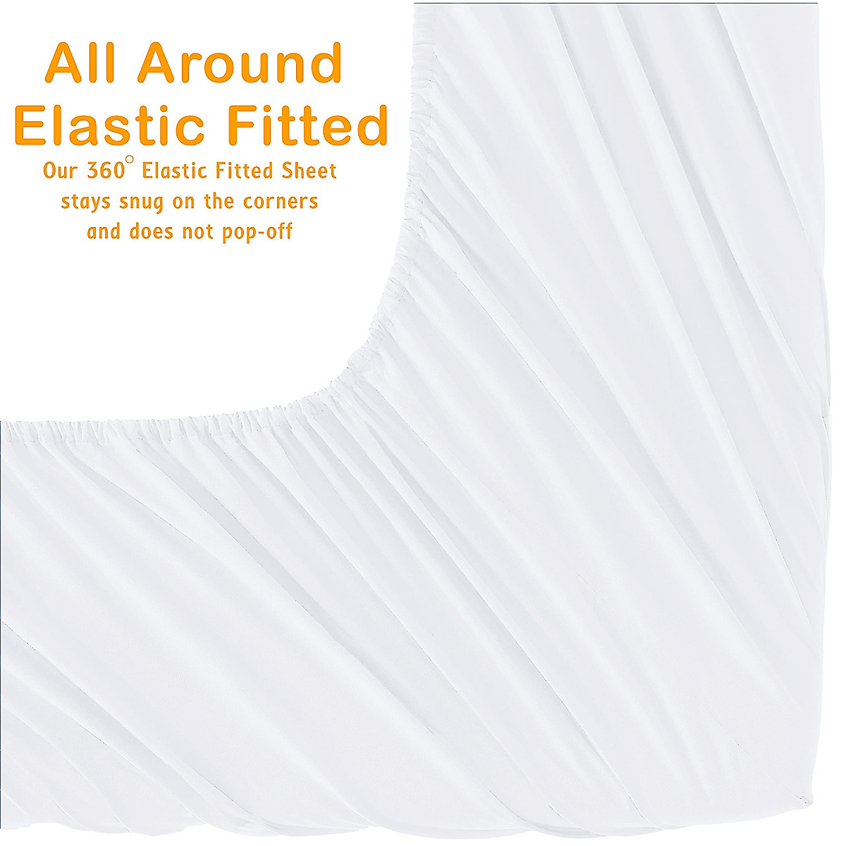 Mocassi Twin Fitted Sheet - Deep Pocket Cooling Sheets up to 16 inch - Hotel Luxury 1800 Premier - Softest Sheets - Wrinkle Resistant - 1 Single Bottom Fitted Sheet, Twin, Lavender