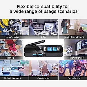 MeLE Fanless Mini PC Stick PCG02 Windows 11 Pro Celeron J4125 8GB RAM 256GB eMMC, Micro Computer Stick Supports HDMI 4K@60Hz, Gigabit Ethernet, Wi-Fi5 on Business, Industrial, Office, Media, Video