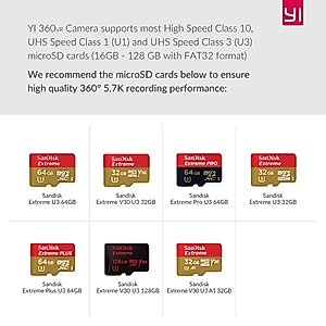 YI 360 VR Camera Dual-Lens 5.7K HI Resolution Panoramic Camera with Electronic Image Stabilization, 4K in-Camera Stitching