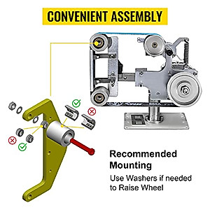 VEVOR Belt Grinder 2" x 72" Wheel Set, Complete Belt Knife Grinder Wheel Set, Aluminum Belt Grinder Wheel Crowned, for Knife Grinder 5" Drive Wheel 5/8" Bore 4" Tracking 2" Idler Wheels (5"-4"-2")